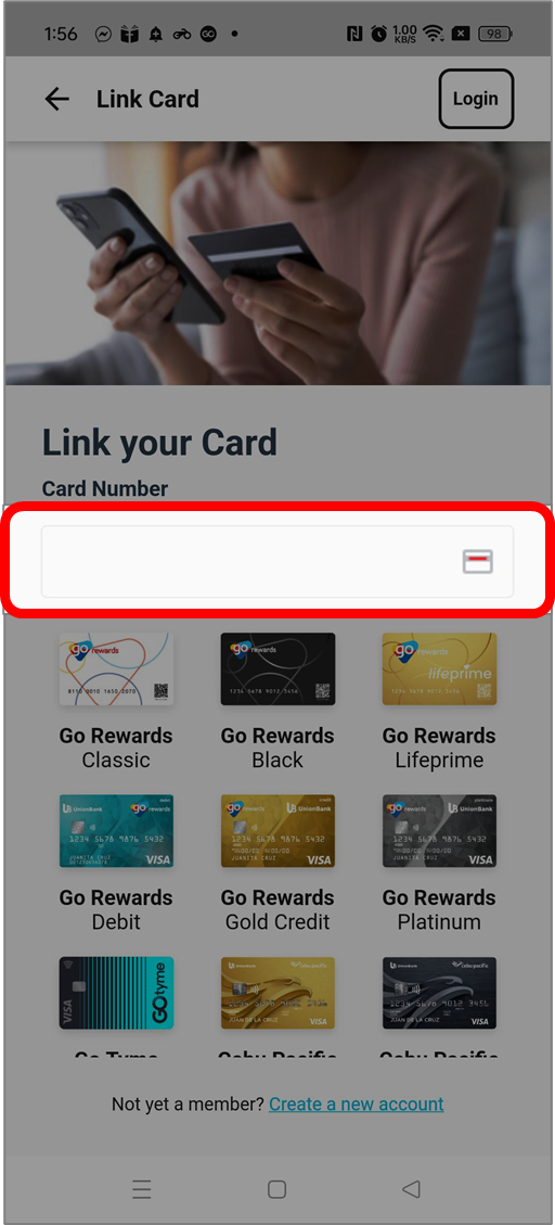 How Do I Link My Go Rewards Virtual Number or Card to the Mobile App ...