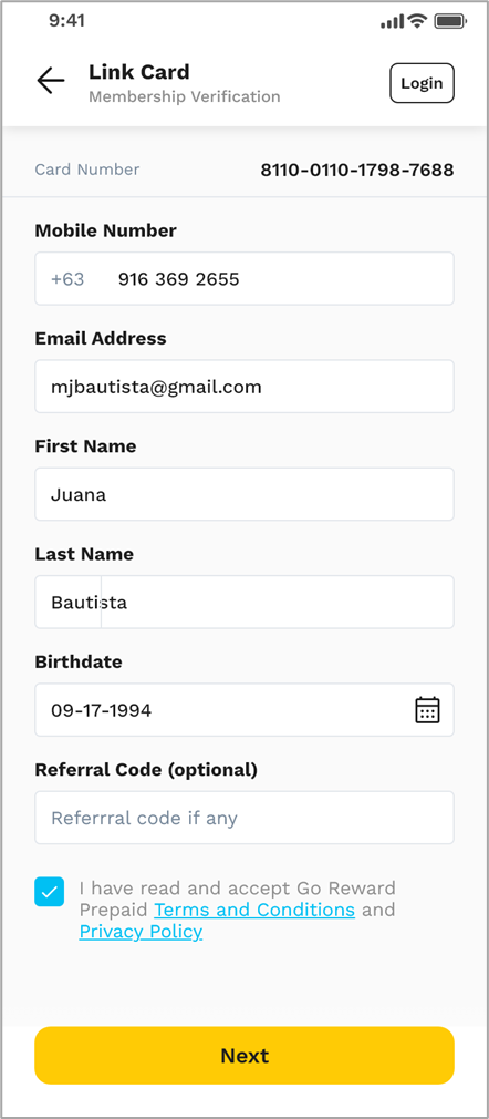 How Do I Link My Go Rewards Virtual Number or Card to the Mobile App ...